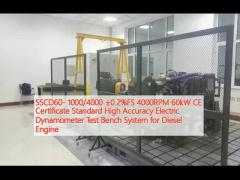 SSCD60-1000/4000 ±0.2%FS 4000RPM 60kW CE証明書 ディーゼルエンジンの標準高精度電気ダイナモメーター試験台システム