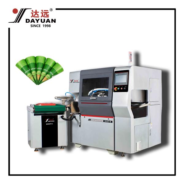 Quality DYK7-S 4-Axis Full Servo Ice Cream Cone Sleeve Machine with 350pcs/min High Speed and Food-Grade Hot Melt Glue for sale