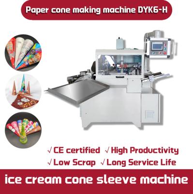 China High Efficiency Aluminum Foil Paper Ice Cream Cone Sleeve Machine with 250 PCS/Min Production Speed for sale