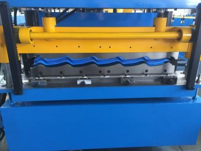 China Chain Drive Color Steel Tile Forming Machine , Roof Sheet Making Machine for sale