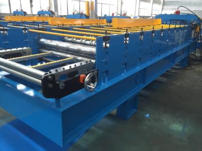 China Chain Drive Color Steel Tile Forming Machine , Roof Sheet Making Machine for sale