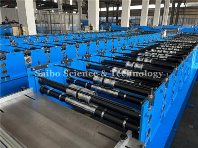 Cina 11KW Roofing Panel Roll Forming Machine con Chain Drive include 6T Hydraulic Decoiler in vendita