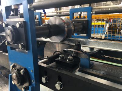 China 14 stations Omega Purlin Roll Forming Machine Track cutting system for sale