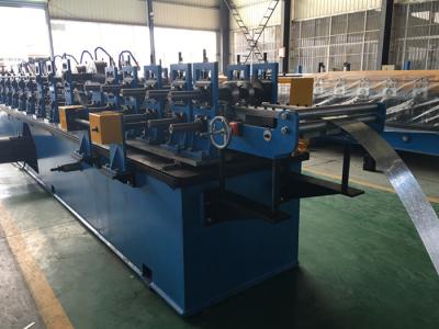 China 14 stations Omega Purlin Roll Forming Machine Track cutting system for sale