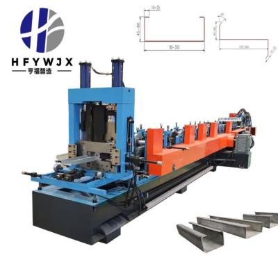 China Full Automatic CZ Purlin Roll Forming Machine With Hydraulic Cutting And PLC Control System for sale