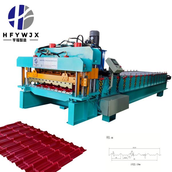 Quality 980 Glazed Tile Roll Forming Machine with 16 Row Molding and Hydraulic Pressure Transmission PLC Control for sale