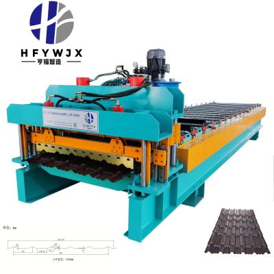 China Industrial Grade 980 Model Glazed Tile Roll Forming Machine with 16 Row Molding and Hydraulic Pressure Transmission for sale