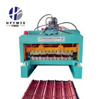 Quality PLC Controlled 1020 Glazed Tile Cold Roll Forming Machine 16 Rows Gear Drive for sale