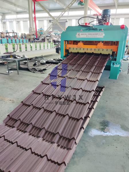 Quality PLC Controlled 1020 Glazed Tile Cold Roll Forming Machine 16 Rows Gear Drive for sale