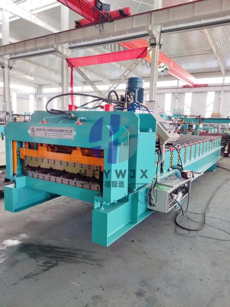 Quality PLC Controlled 1020 Glazed Tile Cold Roll Forming Machine 16 Rows Gear Drive for sale