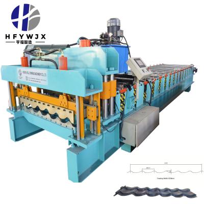 China Customized 1100 Model Glazed Roof Tile Production Machines With Chain Drive for sale