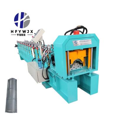 China High Output 310mm Width 14 Row Molding PLC Control Ridge Tile Machine for Roof Ridge Roll Forming for sale