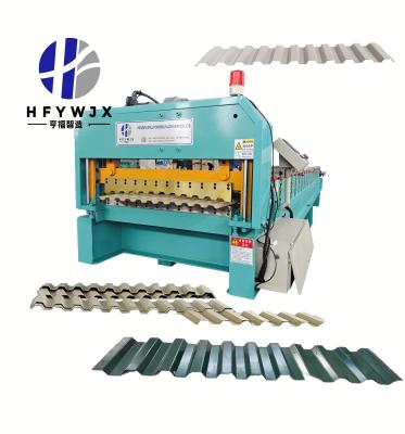 China C21 Roofing Sheet Roll Forming Machine With 0.3–0.8mm PPGI Linear Guide High Precision And 23 Row for sale
