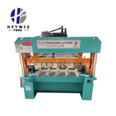 China Trapezoidal Tile Roll Forming Machine with 23 Forming Stations 40 Meters Per Minute Speed and PLC Control System for Metal Roof Manufacturing for sale
