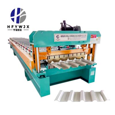China IBR Trapezoid 686 Roofing Sheet Roll Forming Machine with 23 Forming Stations, 40m/min Production Speed, and PLC Control System for sale