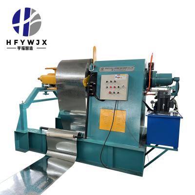 China 6 Ton Capacity Electric Uncoiler Machine with PLC Control System and Hydraulic Pressure for Metal Coil Unwinding for sale