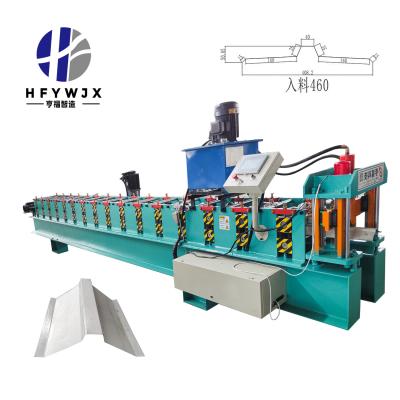 China 7.5 KW Servo Motor 460 Ridge Cap Roll Former  PLC Control 14 Rows Forming Stations for sale