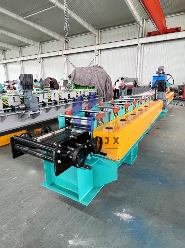 Roof ridge tile forming machine operational view showing precision engineering