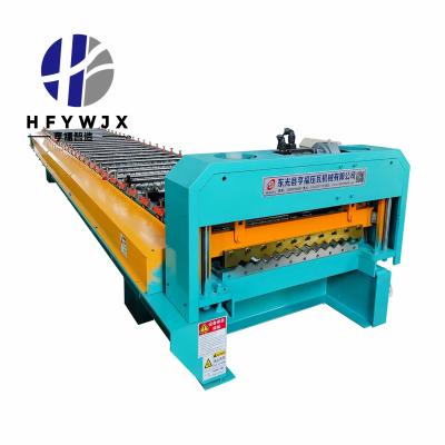China Stable High Rigidity Corrugated Roll Forming Machine 350H Steel Frame 7.5kw  26 Sets Roll Forming Design for sale