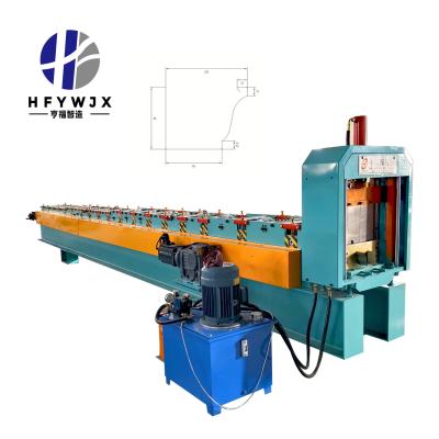 China Hydraulic Pressure Gutter Downspout Roll Forming Machine with PLC Control and 16 Forming Stations for sale