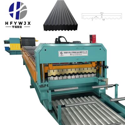 China Hengfu C21 PLC Control System Roof Sheet Roll Forming Machine with 40M/min Forming Speed and 23 Row Molding for Trapezoidal Metal Roofing Sheets for sale