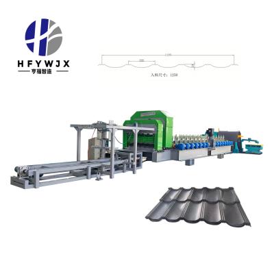 China Fully Automatic High Output 1110 Glazed Roof Tile Roll Former With 11kW Servo Motor for sale