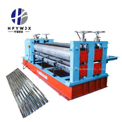 China PLC Control Hydraulic Cutting Corrugated Metal Roofing Machine 4Meter Feed Width for sale