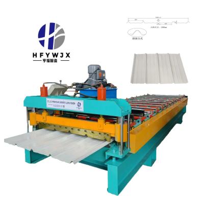 China Automatic 1040 Trapezoidal Plate Roll Forming Machine 13 Stations 10-15m/Min Speed And 300H Steel Frame for sale