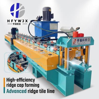 China 460 Roofing Ridge Cap Roll Forming Machine with Servo Control for High Efficiency and Low Maintenance for sale