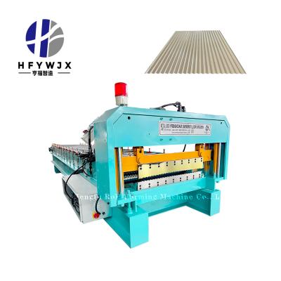 China Automatic Small Corrugated Roof Sheet Roll Forming Machine with PLC Touch Screen Control and 7.5kW Servo Motor for Precision Engineering for sale