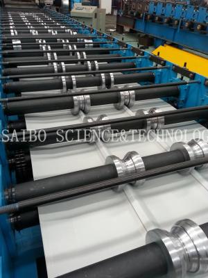 China Chain Drive Roofing Roll Forming Machine With 5T Manual Decoiler for sale