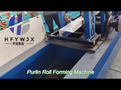 full automatic cz purlin roll forming machine with hydraulic cutting and plc control system
