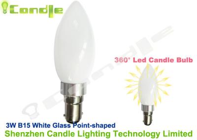 Cina 360 gradi 3watt Dimmable hanno condotto il bianco latteo del vetro base della baionetta B15 delle lampadine della candela in vendita