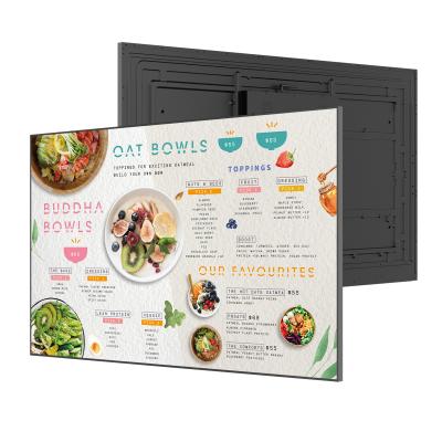 China 43Inch Digital Menu Boards Wall Mounted Advertising Screen 1000Nits for sale