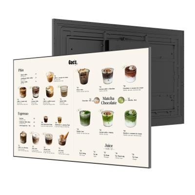 China Large Size Digital Menu Boards 75 Inch LCD Advertising Display for Food Chain for sale