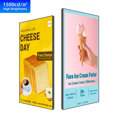 China Single Sided High Brightness LCD Window Display 43″– 86″ 1500cd/m2 for sale