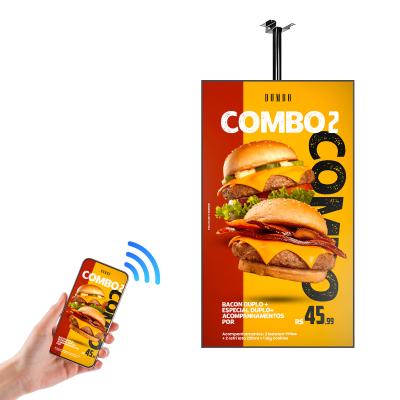 China Wall Window Full Color LCD Digital Menu Board Animation Advertising Hanging Ceiling for sale