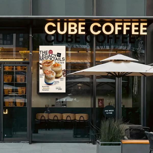 Quality High Bright Digital Window Displays 3840x2160 For Restaurants Storefronts Salons for sale