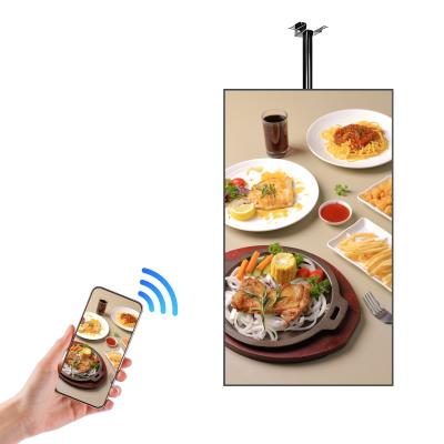 China Ceiling Mounted Hanging Digital Signage Lcd Restaurant Menu Poster Ad Screen for sale