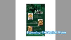 55 Inch Digital Menu Board 4K LCD Signage