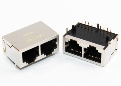 Cina RoHS ISO9001 Shielded Rj45 Multiple Port Connectors MJ5908-B112-BRF4 in vendita