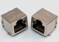 China Cat 5 RJ45 Surface Mount Network Jack 8 PINs PCB Right Angle Mounting for sale