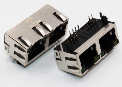 China PCB zetten Multihaven 1 x 2 Beschermde R/A 8P8C van Cat5 met Gele/Groene leiden op Te koop
