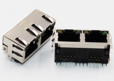 China PCB zetten Multihaven 1 x 2 Beschermde R/A 8P8C van Cat5 met Gele/Groene leiden op Te koop