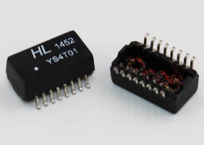 China Black Color Gigabit Ethernet Transformer One Port Filter With 16 Pins for sale