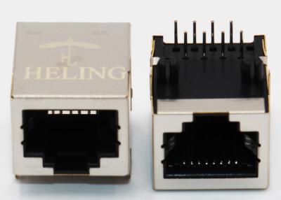 China Low Profile RJ45 Tab Up Female Lan Connector Through Hole Customized for sale