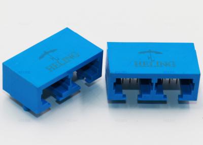 中国 RJ45 1x2 2の港RJ45のメス コネクタのRoHSの保護されていない証明書 販売のため