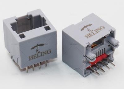 China Vrouwelijke Basis 10/100 van de de Rechte hoekschakelaar van 8P8C RJ45 - T Magnetisch met LEIDENE van G/Y Pijpen Te koop