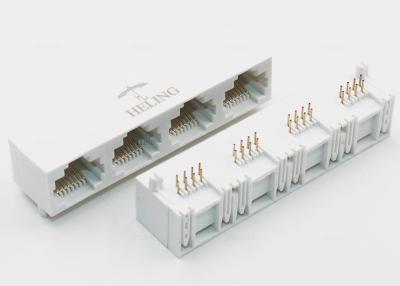 Cina Connettori multipli MJ5688L-W014-BRN1 del porto dell'alloggio THT Rj45 della resina dell'ABS in vendita