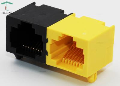 China Dubbele de Rechte hoekrj45 8P8C Schakelaar van de Kleuren1x2 Haven voor Netwerkrouter Te koop